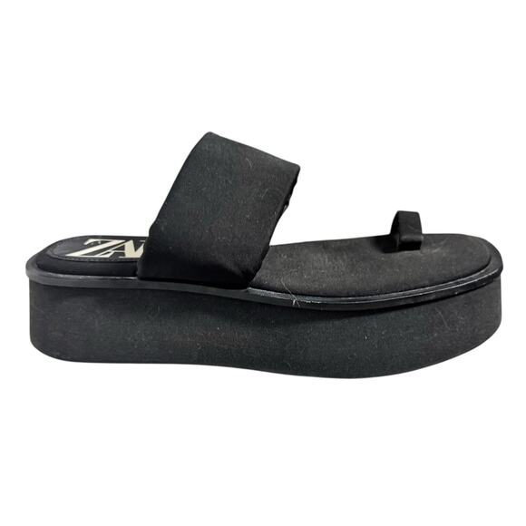 Zara | Shoes | Zara Platform Sandal Women Eu38 Us758 Black 9s Y2k Bratz ...